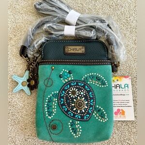 Chala | Bags | Chala Nwt Crossbody Bag Sea Turtle Designzipper Top 2 ...
